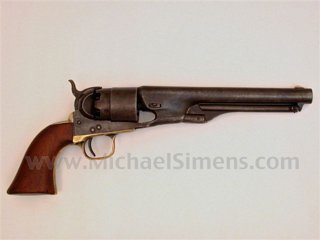 COLT 1860 ARMY REVOLVER WITH RARE, NAVY SIZED GRIPS