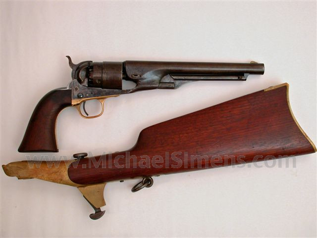 COLT 1860 ARMY REVOLVER WITH SHOULDER STOCK