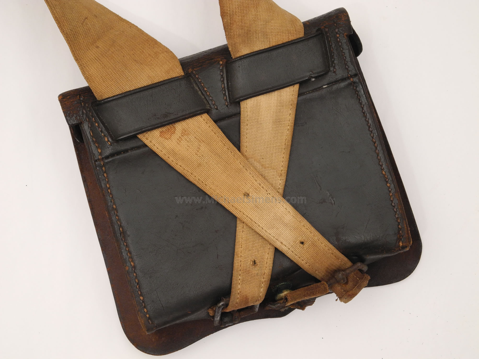 CIVIL WAR CARTRIDGE BOX WITH ORIGINAL STRAP AND PLATES