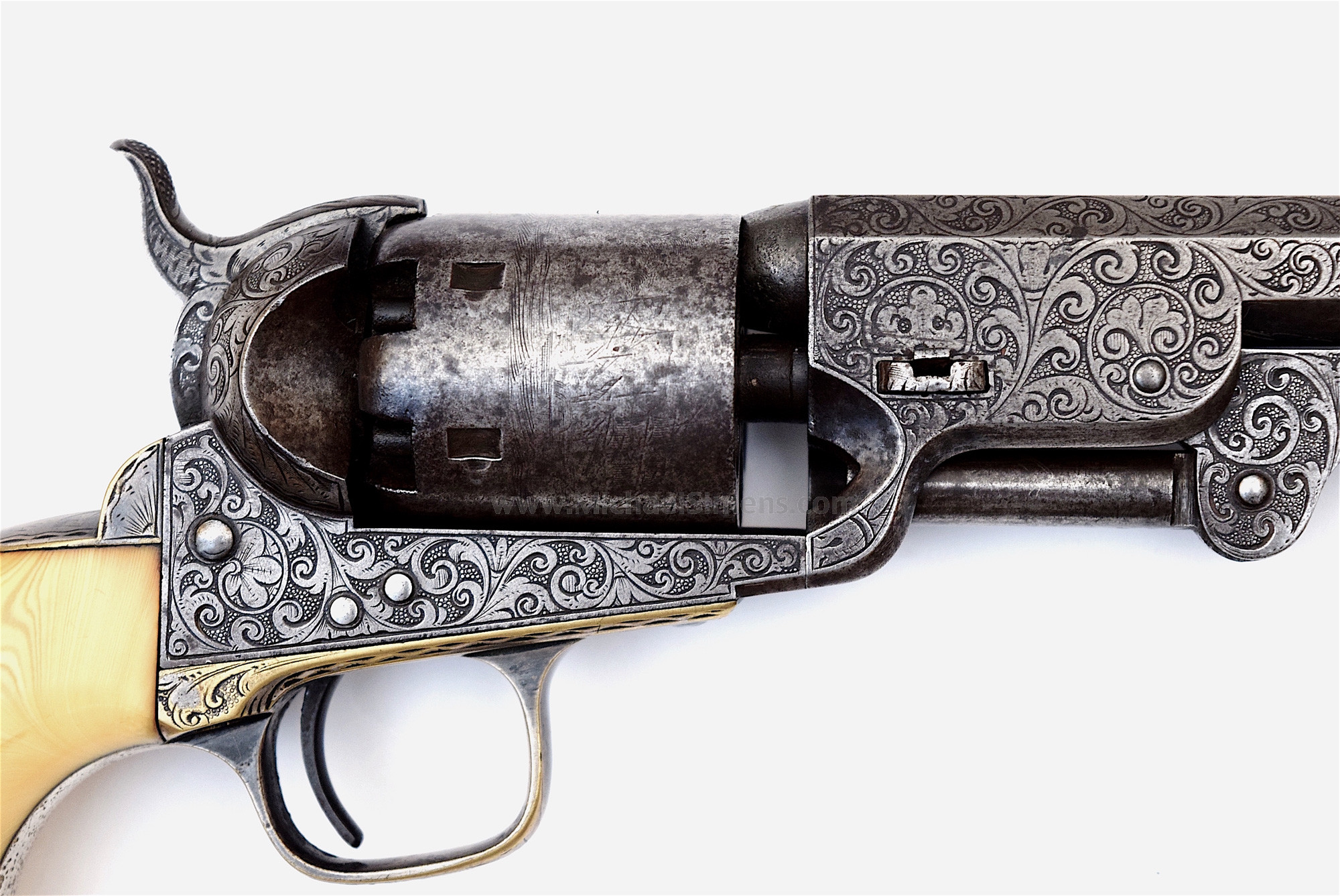 COLT ENGRAVED 1851 NAVY REVOLVER