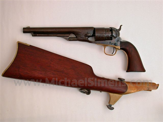 COLT 1860 ARMY REVOLVER WITH SHOULDER STOCK